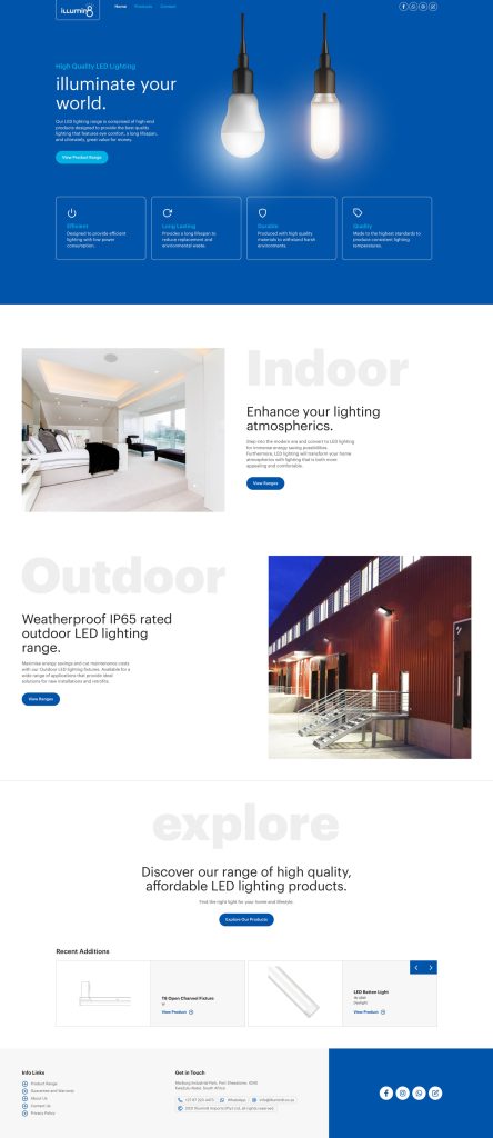 Illumin8 Lighting Website | Pixelworks